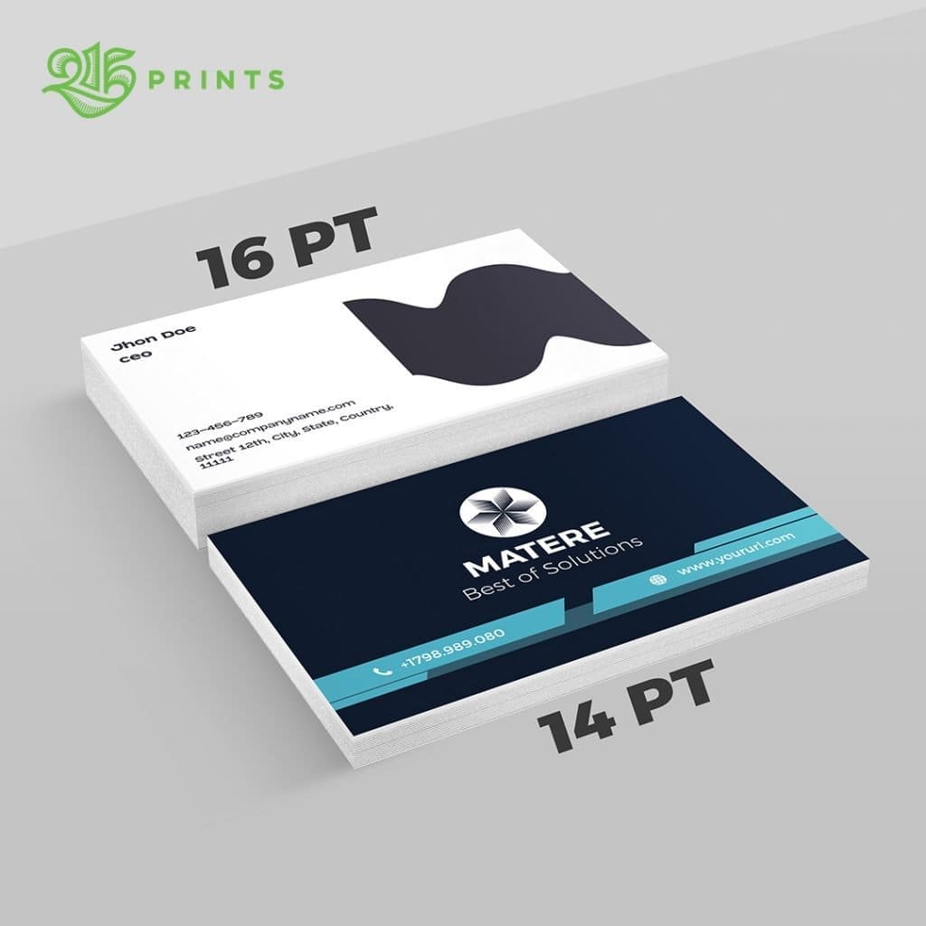 14pt vs 16pt Business Cards - What is the Difference?