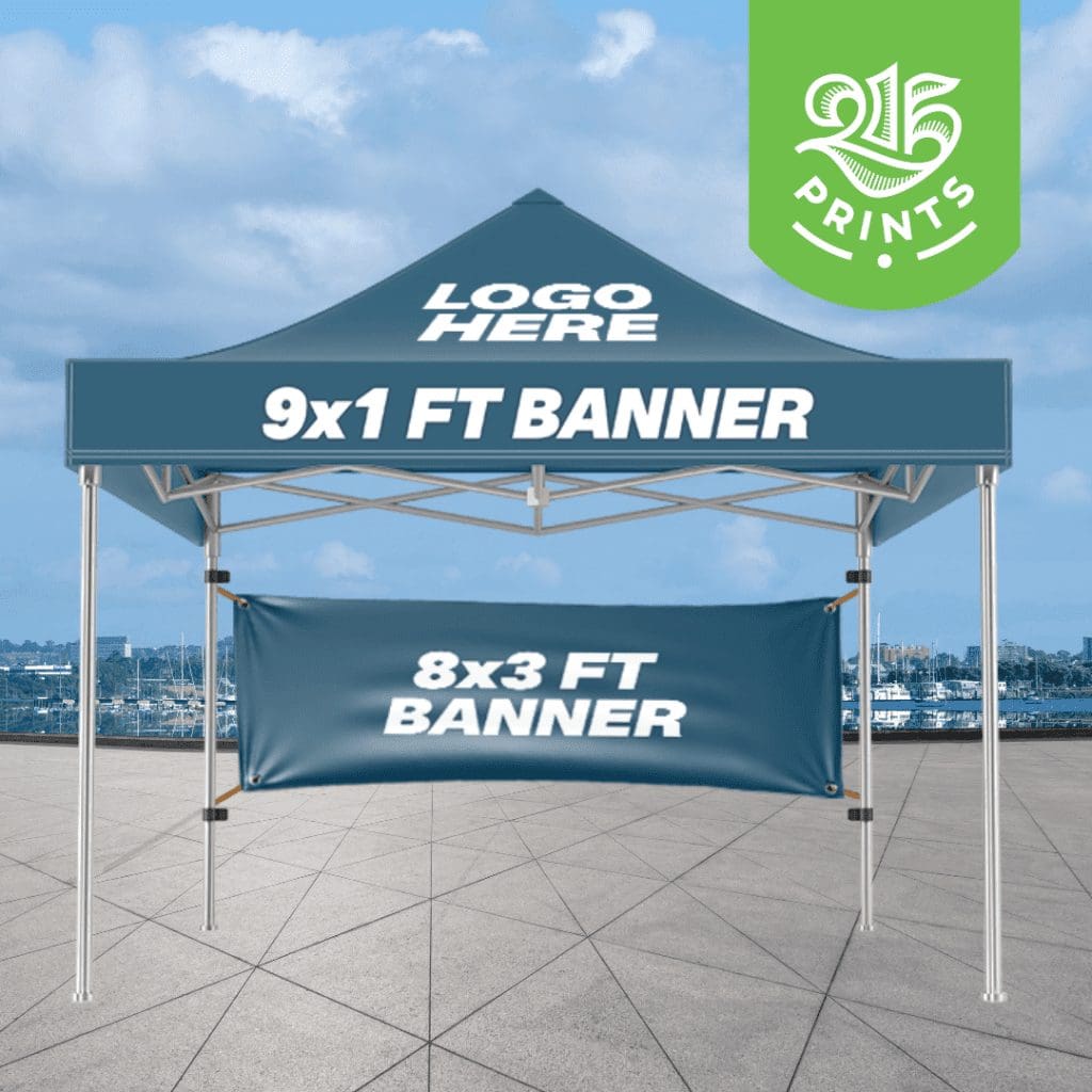 Brand Awareness Potential: What size banner for 10x10 tent?