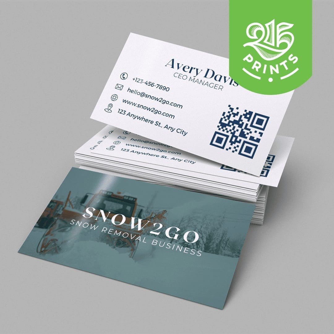 Get Ahead of Winter with Snow Removal Business Cards
