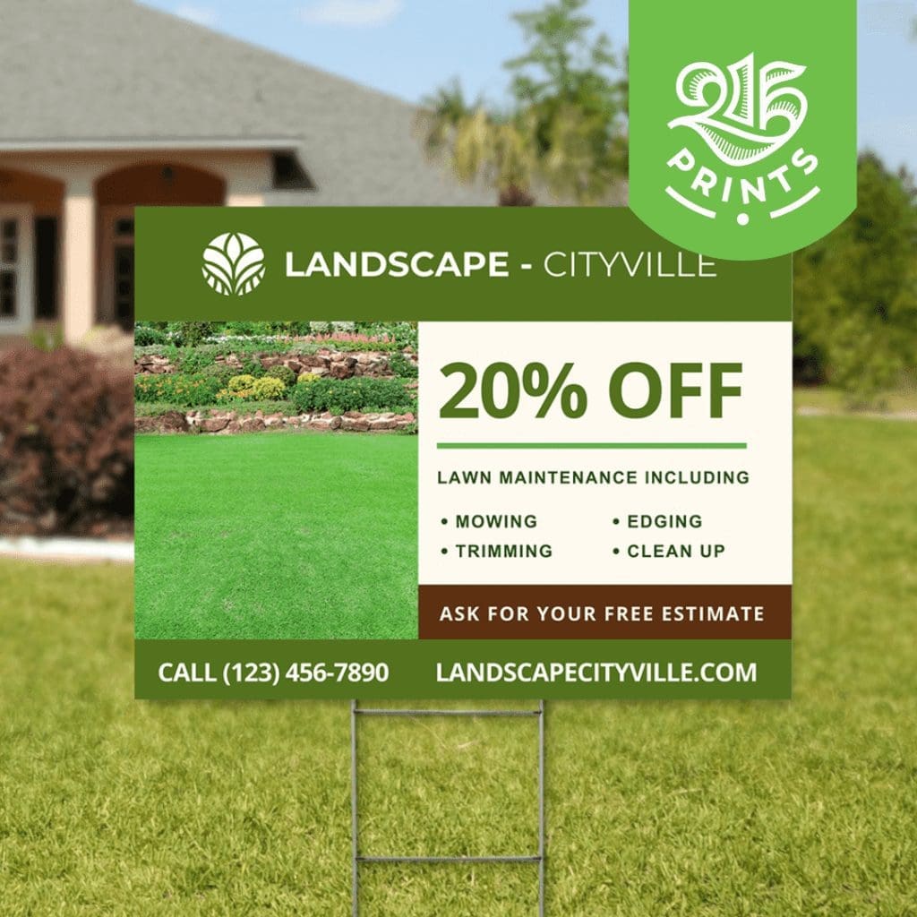 How to Use Landscape Yard Signs to Boost Your Business